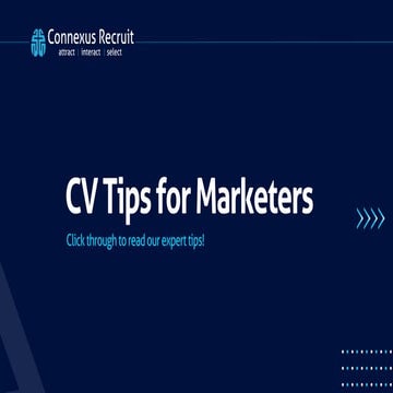 CV Tips for Marketers | PPT
