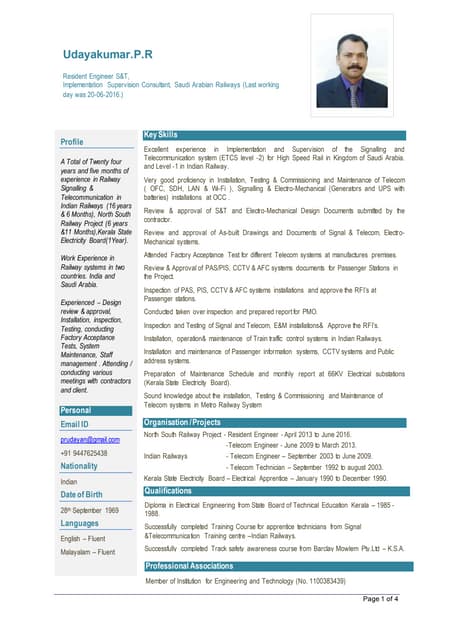 CV -TBC (Rail Specialist) V5 | PDF