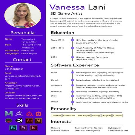 Cv Vanessa Lani van den Akker | PDF