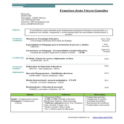 Formato_CV | PDF