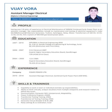 Cv vijay vora | PDF