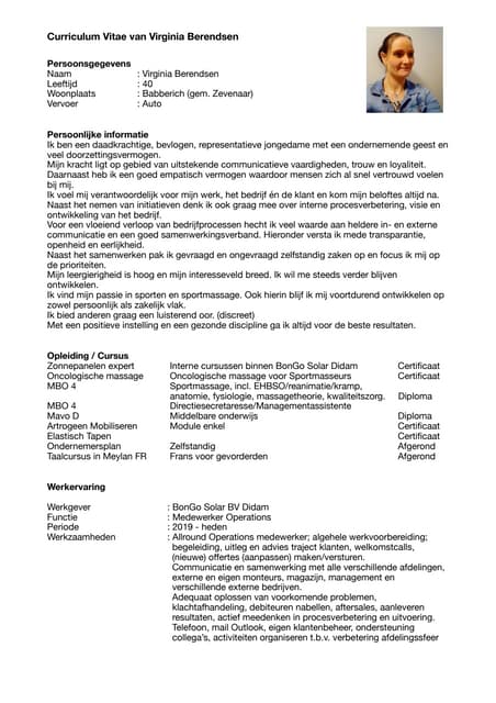Cv ron butter nieuwste | PDF | Business | Business and Finance