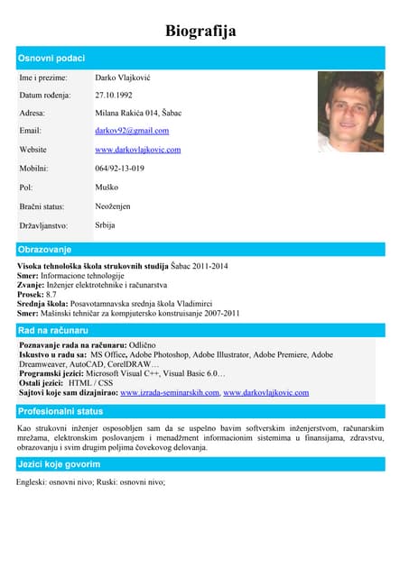 Cv evropski-format | DOC