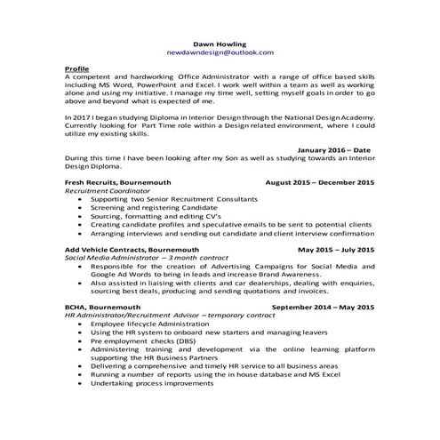Susan's Resume | DOC