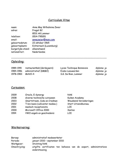 CV melanie wilhelm | PDF