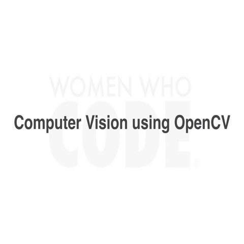 Computer Vision Workshop Ppt