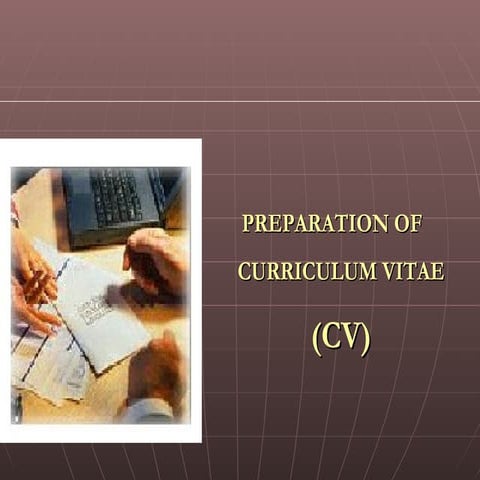 Cv writing skills | PPT