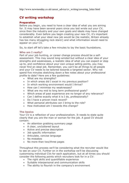 How to write a compelling cv | PPT