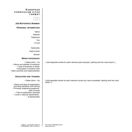 CV (Curriculum Vitae) | DOC