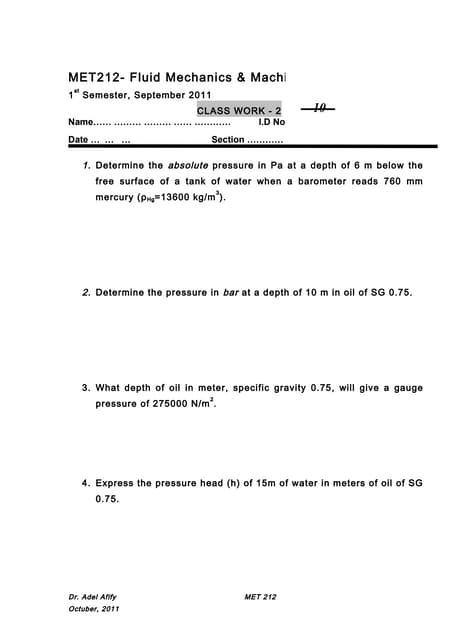 Tutorial # 3 +solution | PDF | Chemistry | Science
