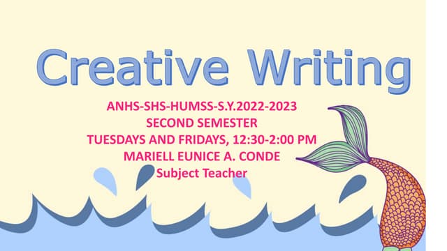 Creative-Writing CG | PDF