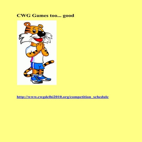Commonwealth Games 2010 Delhi ,Cwg games details | PDF
