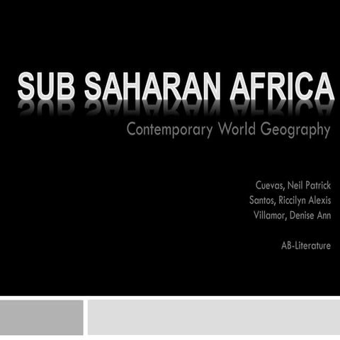CWG - Sub-Saharan Africa | PPT