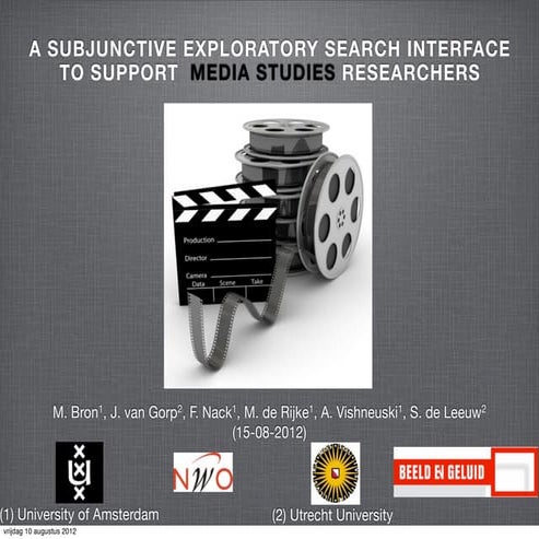 A Subjunctive Exploratory Search Interface to Support Media Studies Researchers | PDF