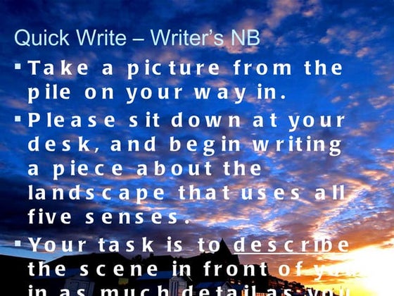 Introduction to descriptive writing | PPT