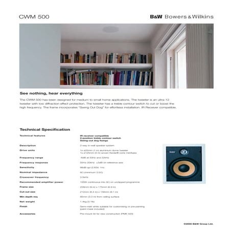 Cwm500 fiche produit | PDF