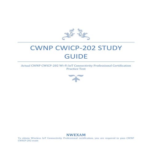 Latest CWNP CWICP-202 Certification Study Guide | PDF