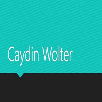 C wolter visual resume | PPTX | Careers