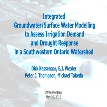 Integrated surface-groundwater analysis on groundwater | PDF