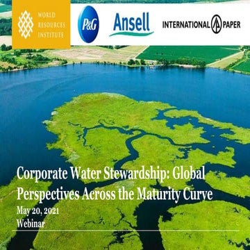 Corporate Water Stewardship: Global Perspectives Across the Maturity ...