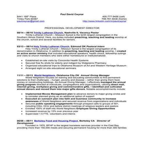 Cwynar.paul.resume august 2015 | DOC