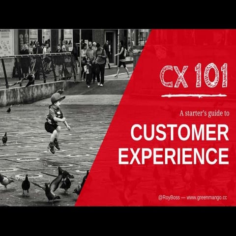CX 101 - A Starter's Guide to Customer Experience @RoyBoss | PPTX