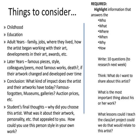 Cx art research project | PPTX