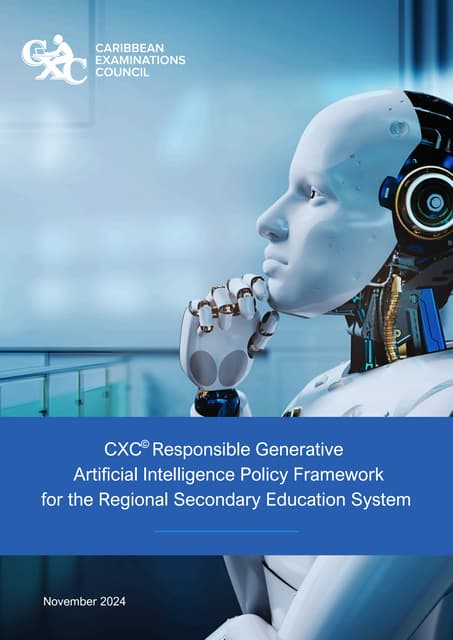 CXC Standards and Guidelines for the Use of AI in Assessment V1.0 (2025 ...