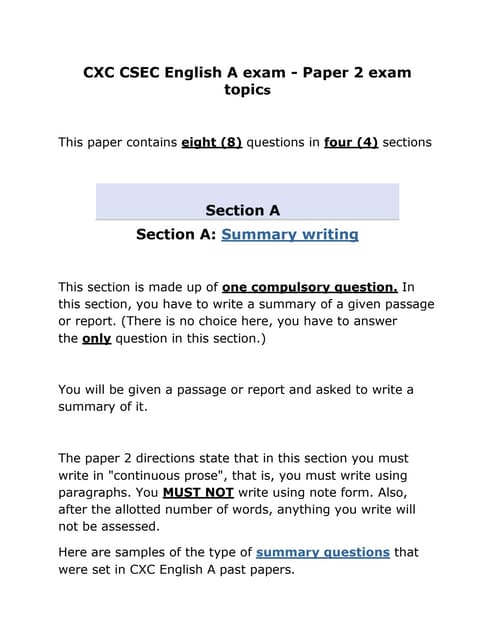 Cxc past questions and answers – principles of business | PDF ...