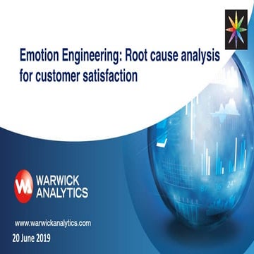 Emotion Engineering: Root-Cause Analysis for Customer Satisfaction (Dan ...