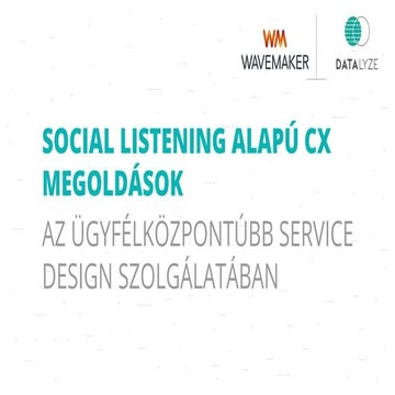 CX Listening by Wavemaker and Datalyze | PDF