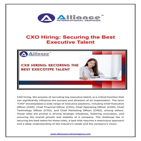 CXO Hiring - Securing the Best Executive Talent | PDF