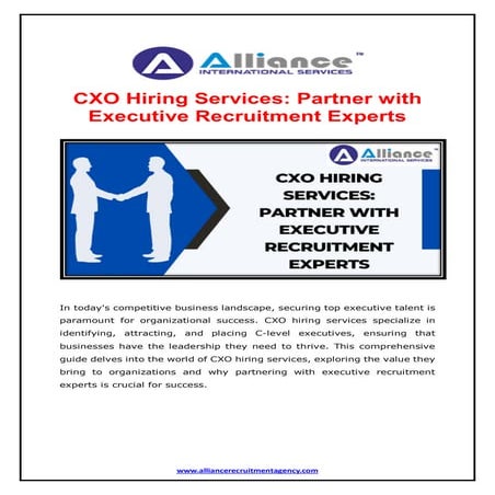 CXO Hiring - Securing the Best Executive Talent | PDF