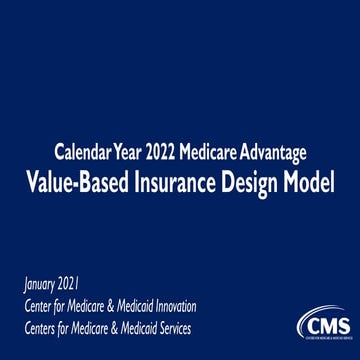 Webinar: Medicare Advantage Value-Based Insurance Design Model - 2022 ...