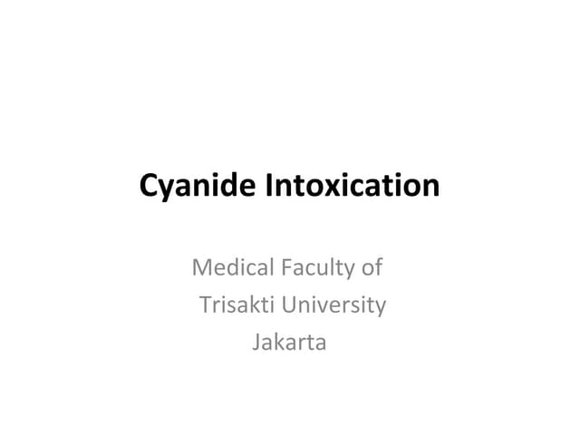 Cyanide poisoning_Forensic Medicine | PPTX