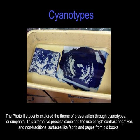 Cyanotype | PPT | Photography | Arts and Crafts