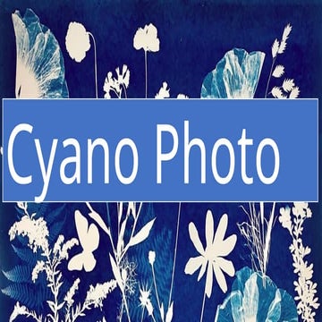 Cyanotype photo slideshow starter intro for kids | PPTX