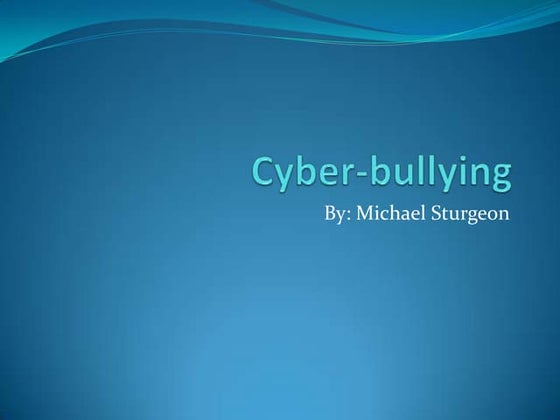 Power Point Cyber-bullying | PPT