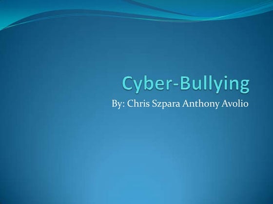 Prevent Cyber Bullying | PDF