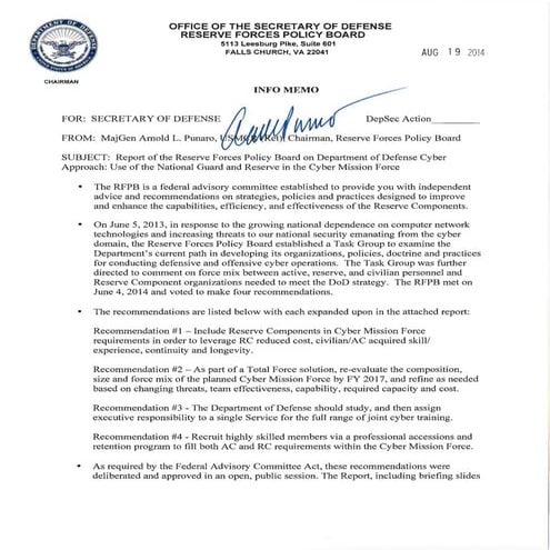 US military report on cyber guard use of National Guard | PDF