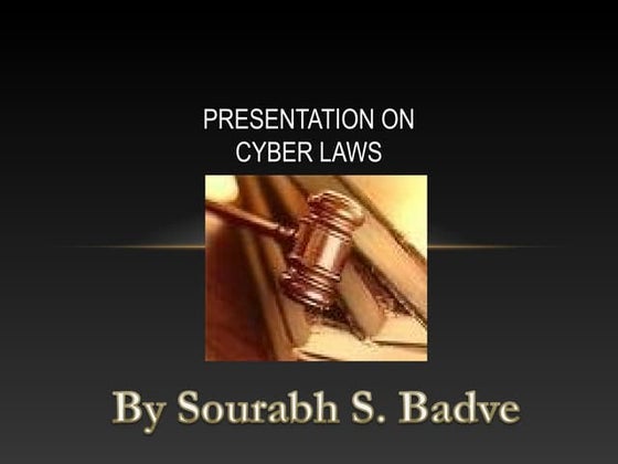 Cyber laws in India | PPTX | Crime & Harmful Acts to Individuals, Society & Human Right ...