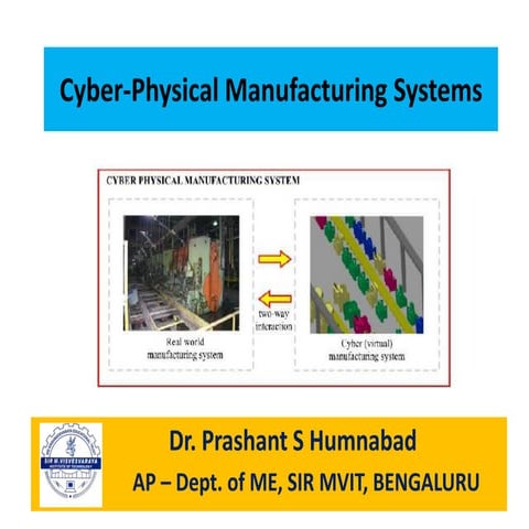 Cyber physical manufacturing systems | PDF