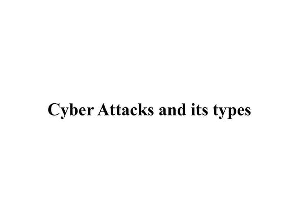 System Based Attacks - CYBER SECURITY | PPT