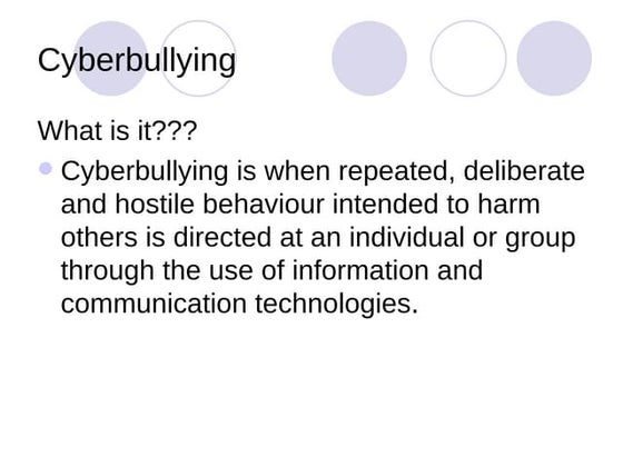 Cyber bullying powerpoint | PPT