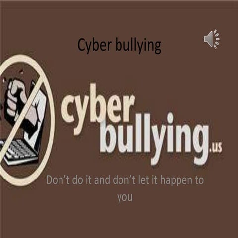 Cyber Bullying PSA | PPTX