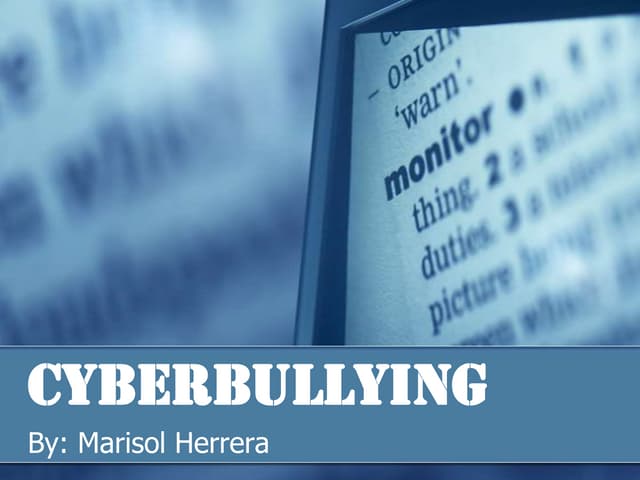 Cyberbullying powerpoint | PPTX