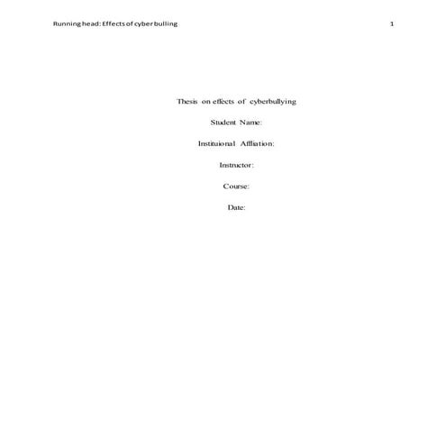 Cyber bullying | PDF