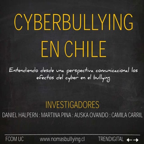 Cyberbullying en chile. entendiendo el fenomeno desde una perspectiva ...