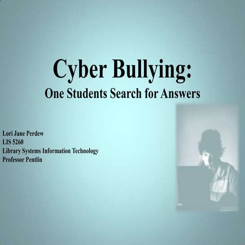 Cyber bullying presentation | PPTX