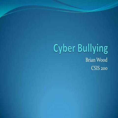 Cyber bullying | PPTX